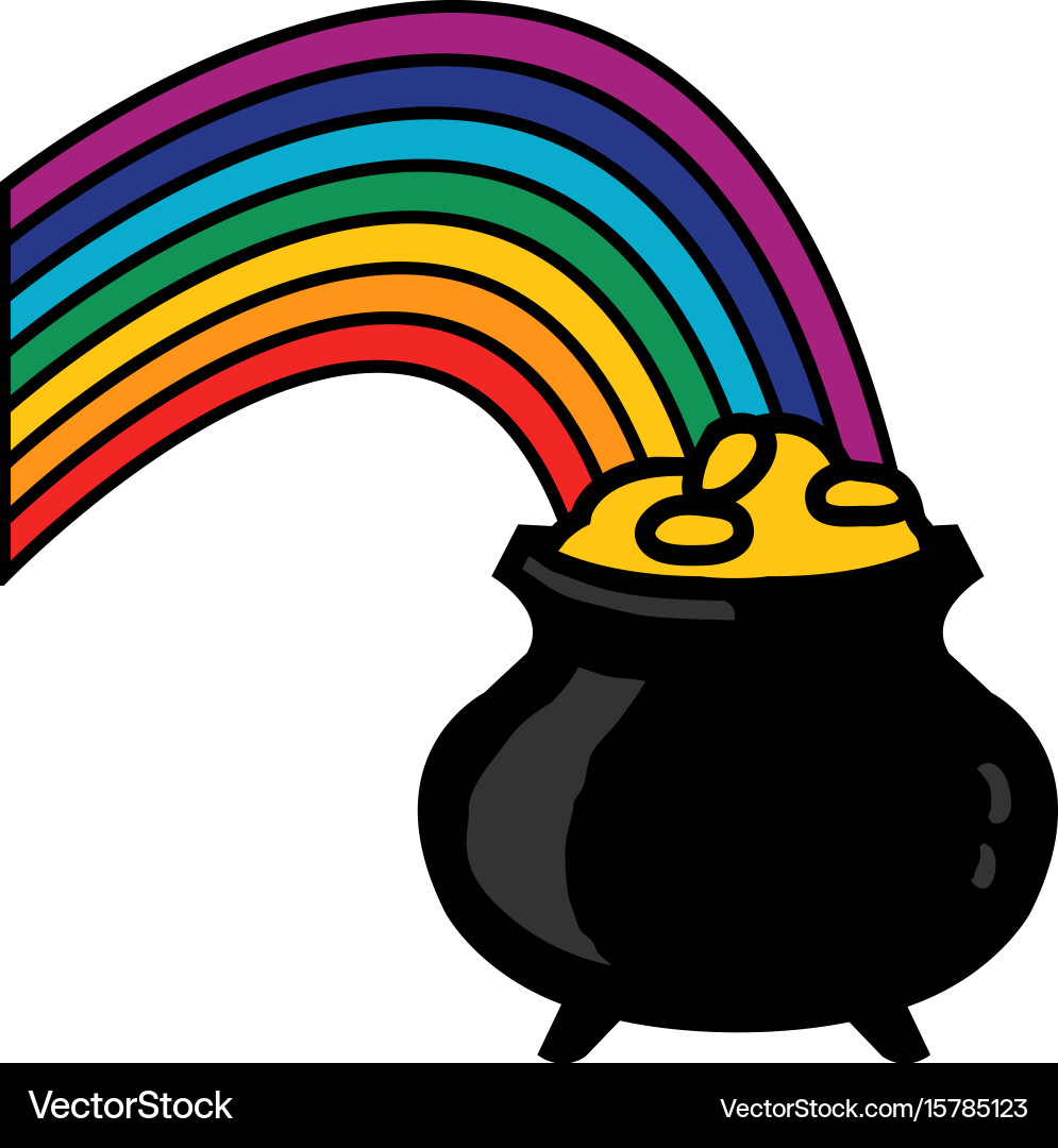 Pot of gold icon Royalty Free Vector Image - VectorStock