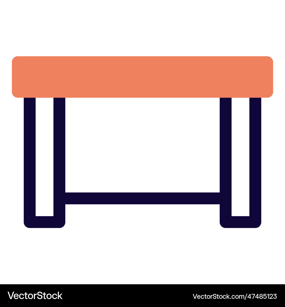 Spacious wooden table for kitchen Royalty Free Vector Image
