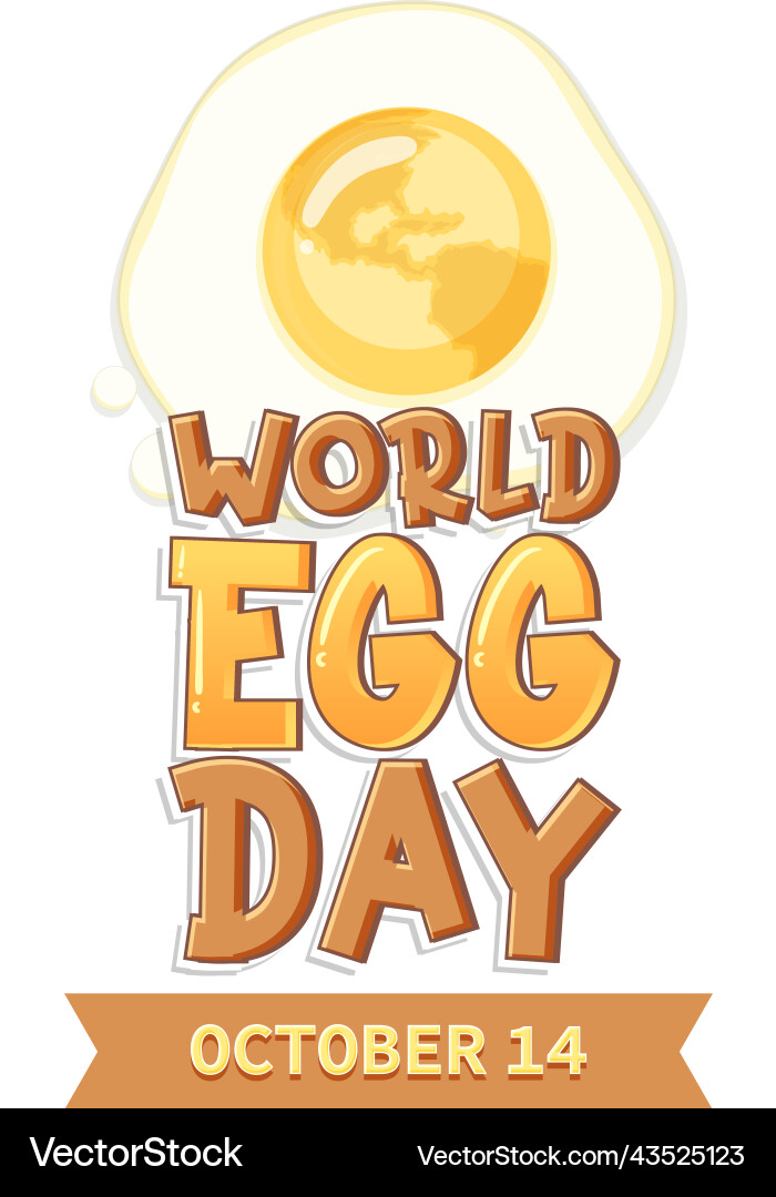 World egg day banner or logo design Royalty Free Vector
