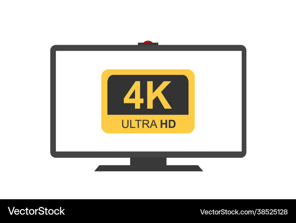 4k ultra hd symbol high definition resolution Vector Image