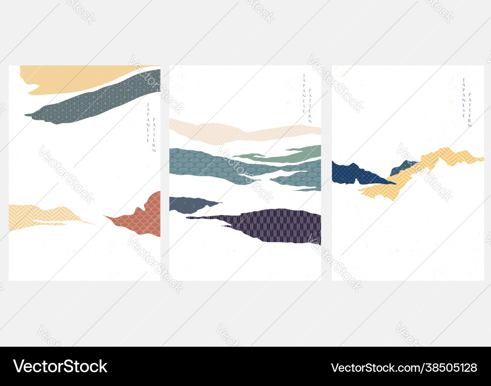 Abstract art background with natural landscape Vector Image