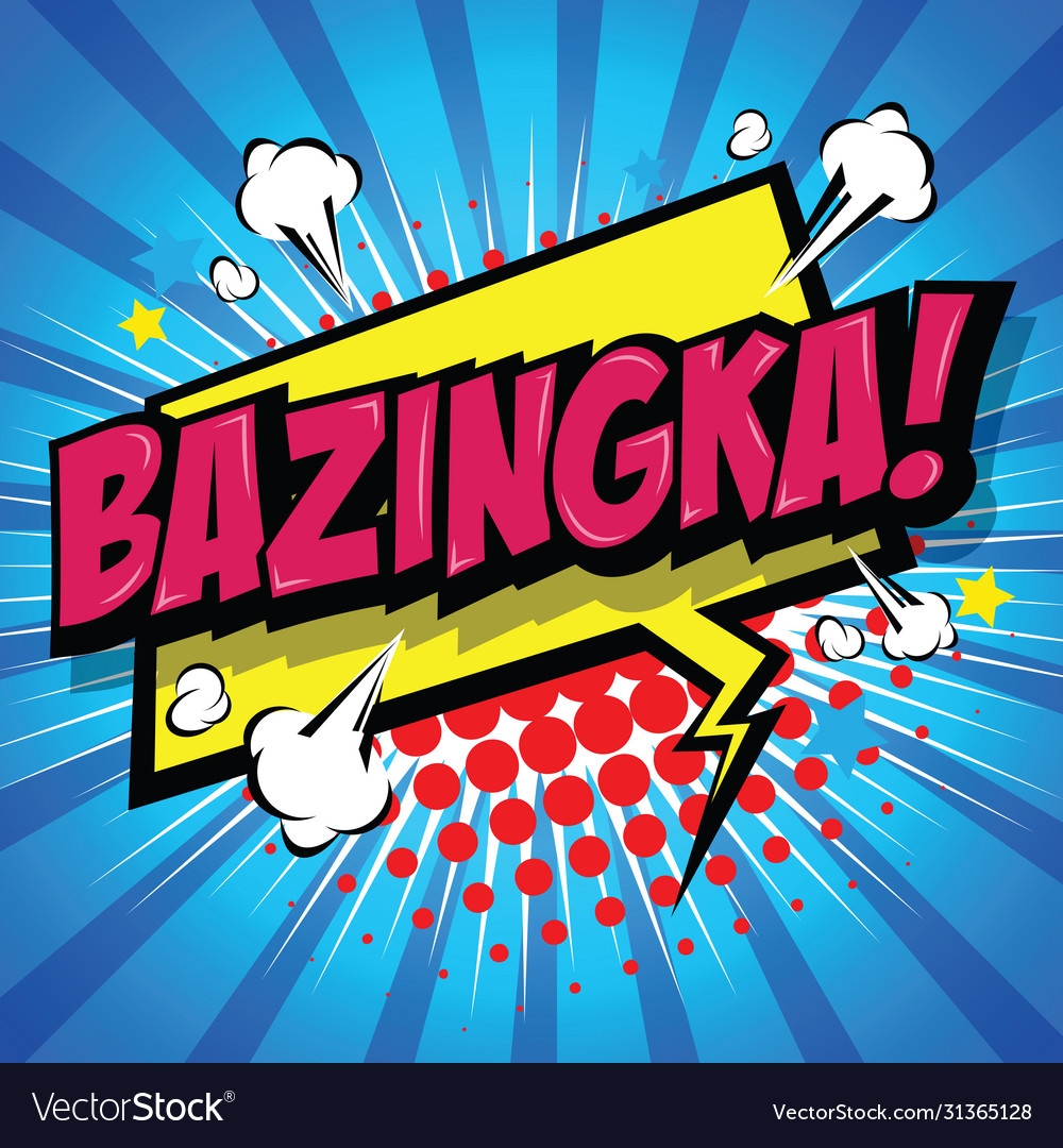 Bazinga comic speech bubble Royalty Free Vector Image