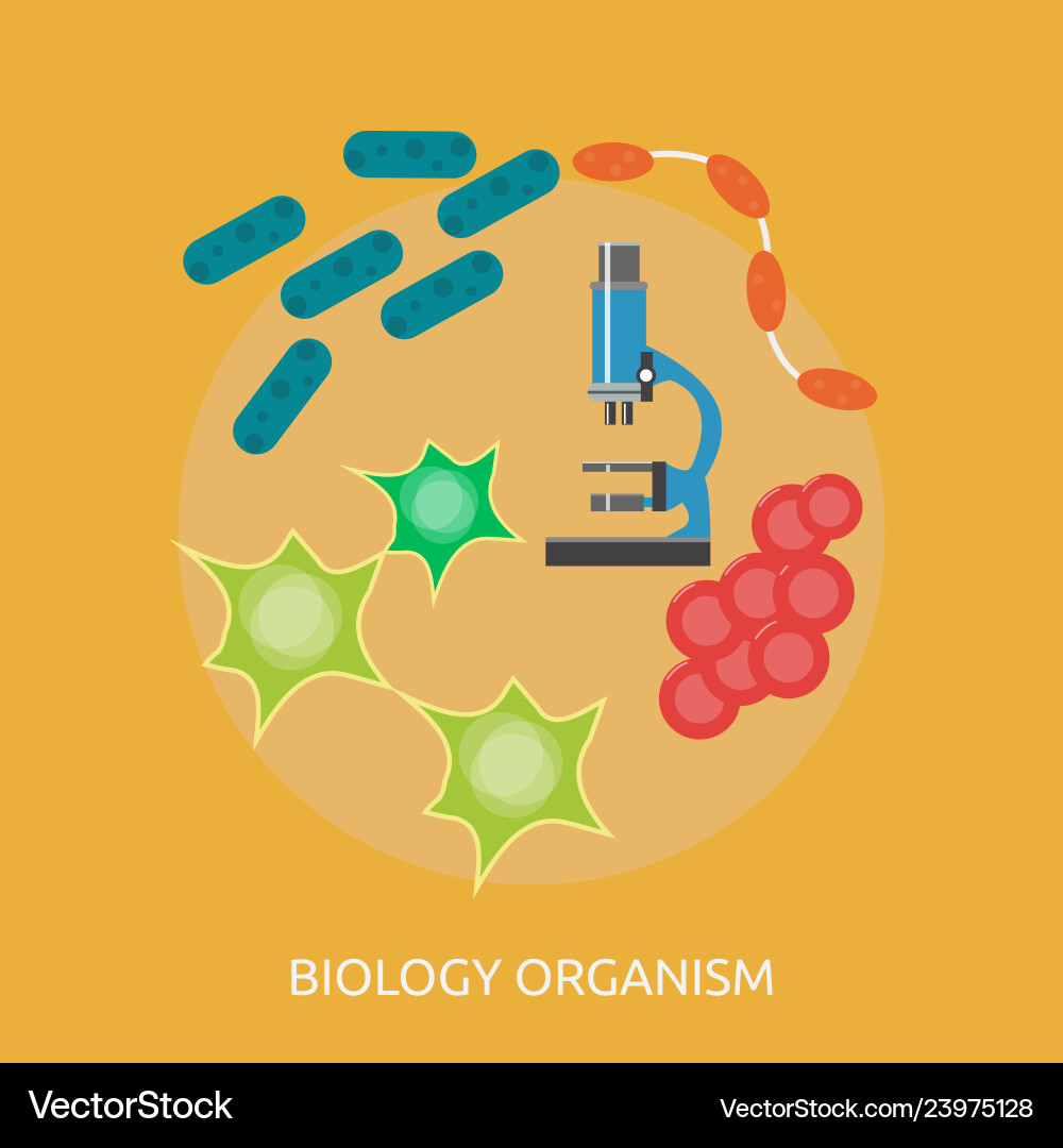 Biology organism conceptual design Royalty Free Vector Image