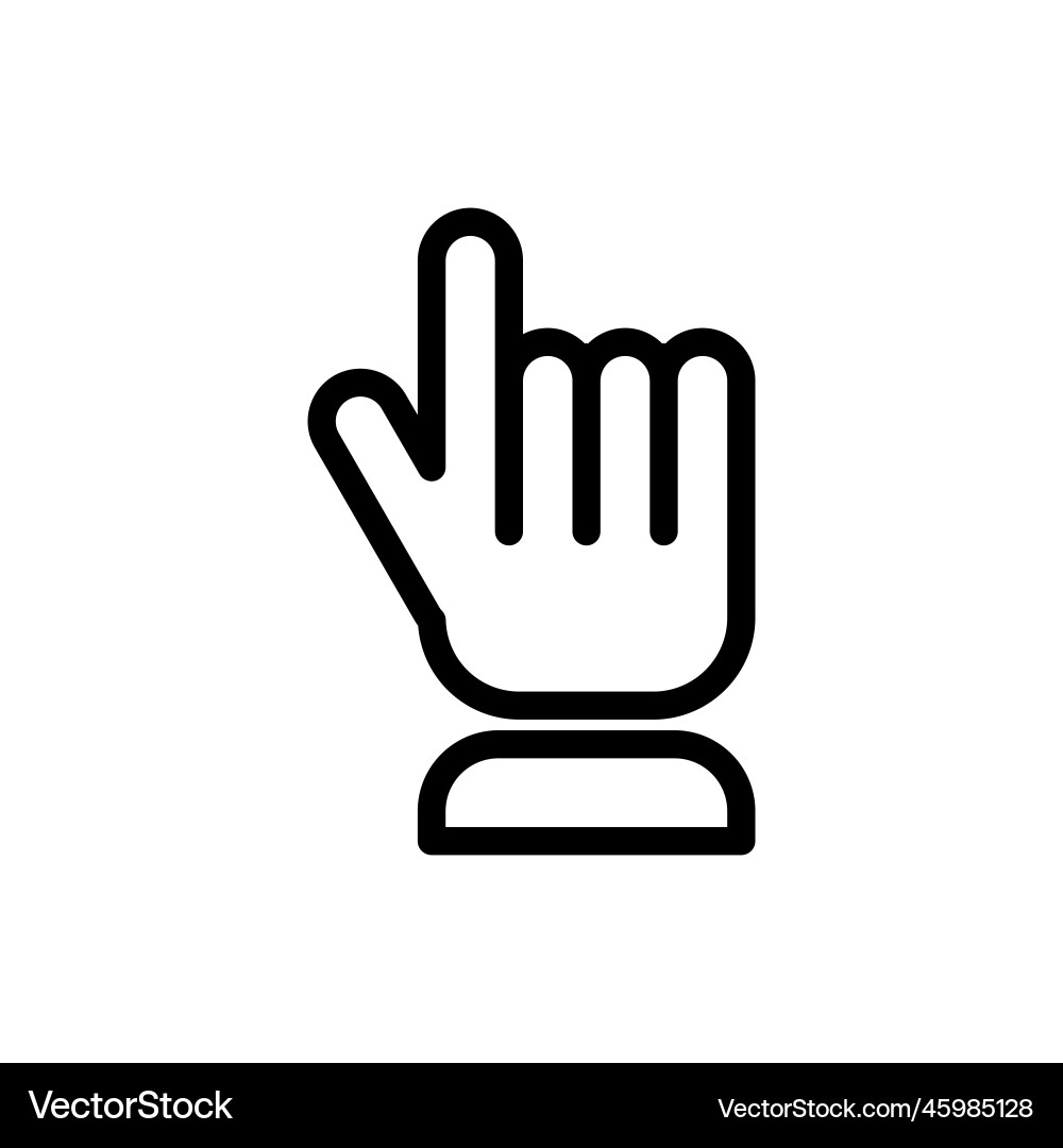Hand or logo isolated sign symbol Royalty Free Vector Image