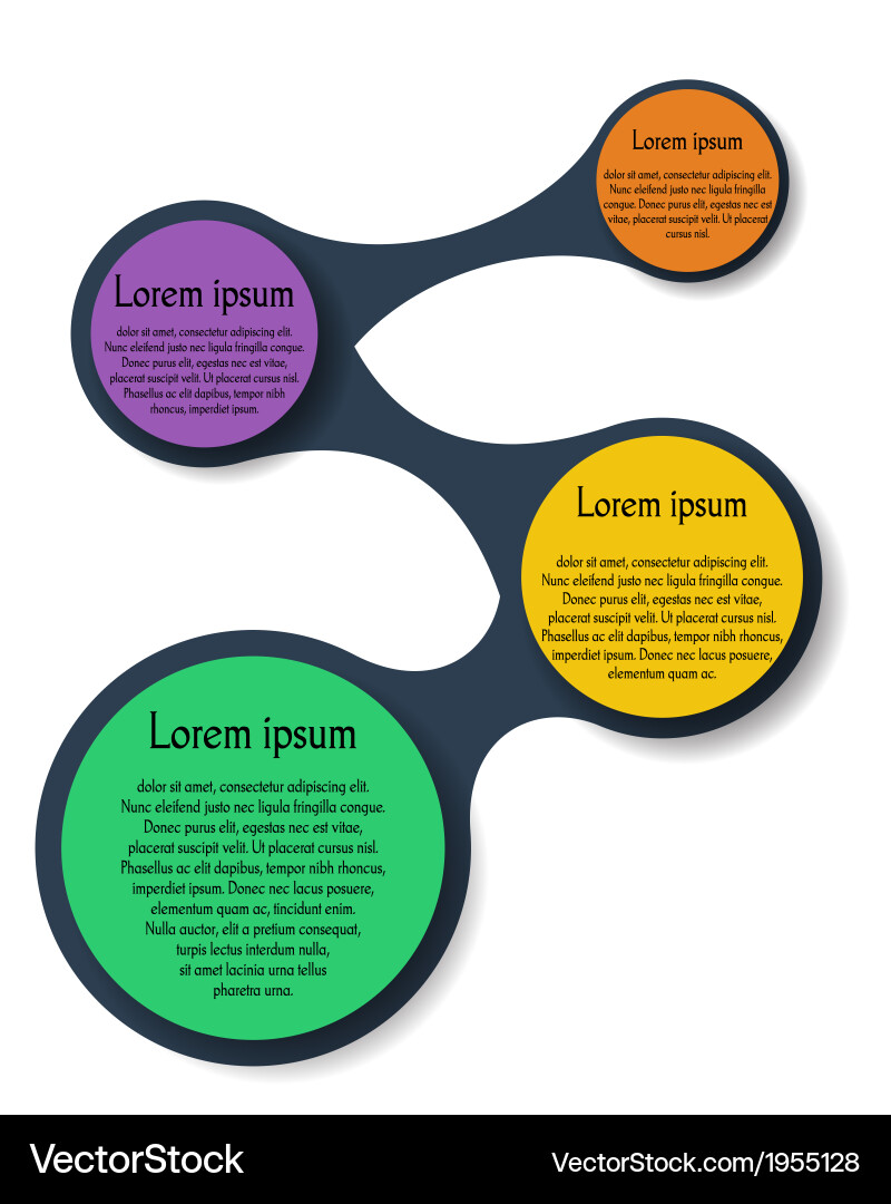 Metaball template colorful round diagram Vector Image