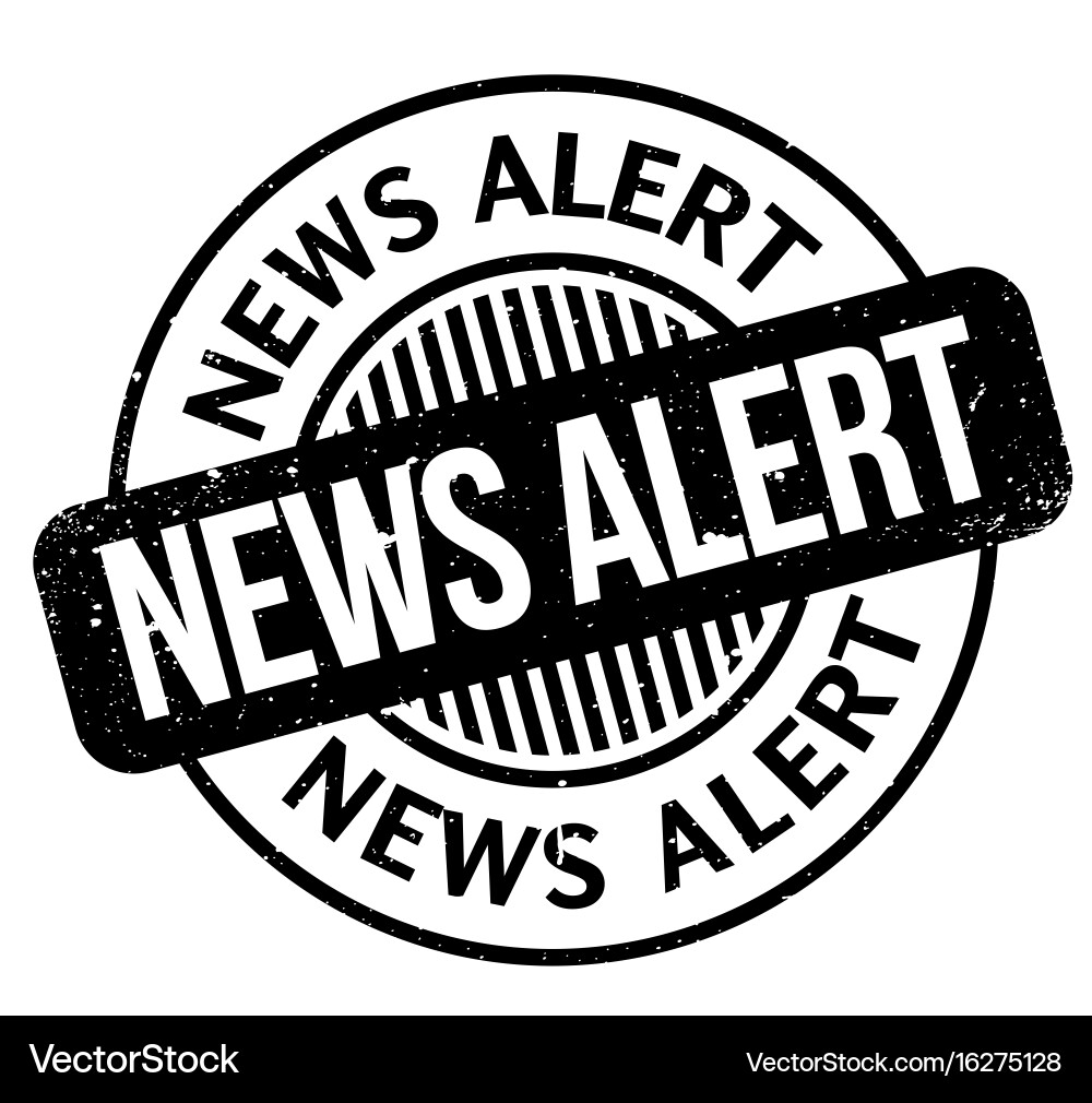 News alert rubber stamp Royalty Free Vector Image