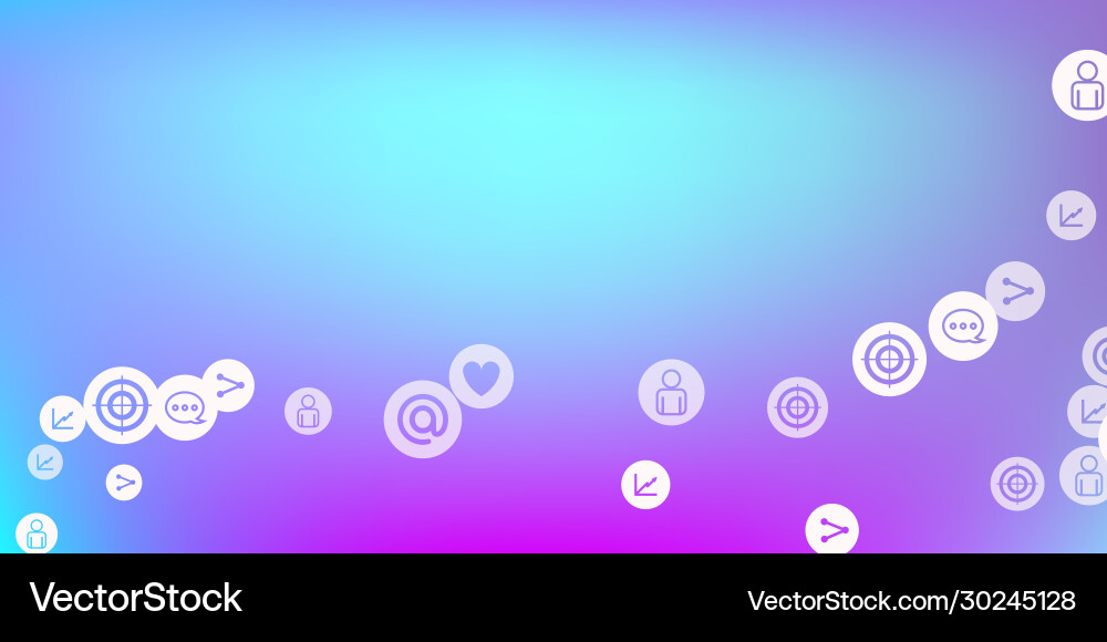 Social media marketing communication networking Vector Image