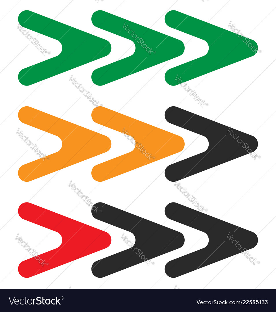 Arrowhead pointer set arrow shapes arrow elements Vector Image