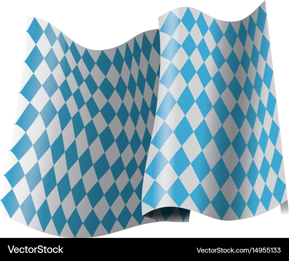 Bavarian official flag symbol banner Royalty Free Vector
