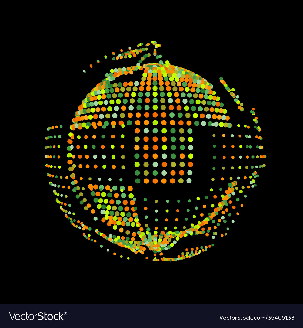 Exploding sphere a star flashed like a grenade Vector Image