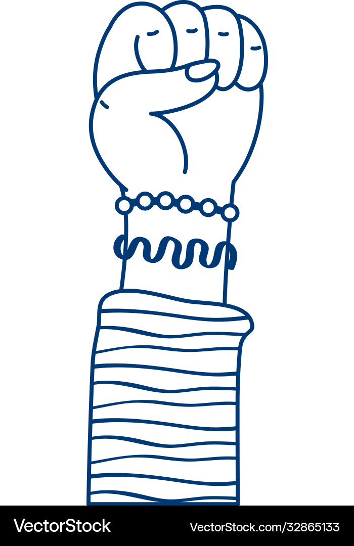 Hand human fist protest icon Royalty Free Vector Image