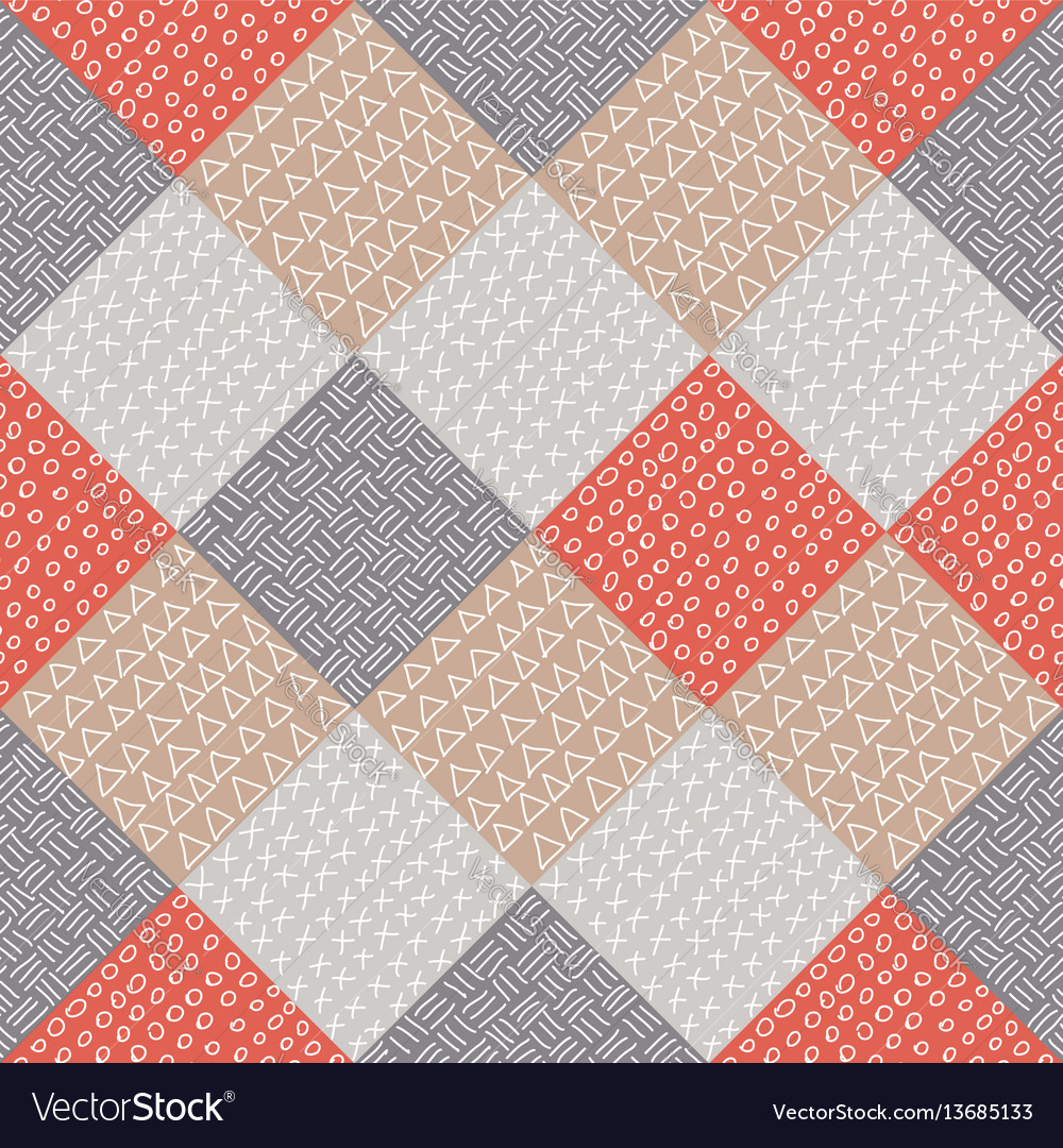 Patchwork Seamless Pattern Royalty Free Vector Image