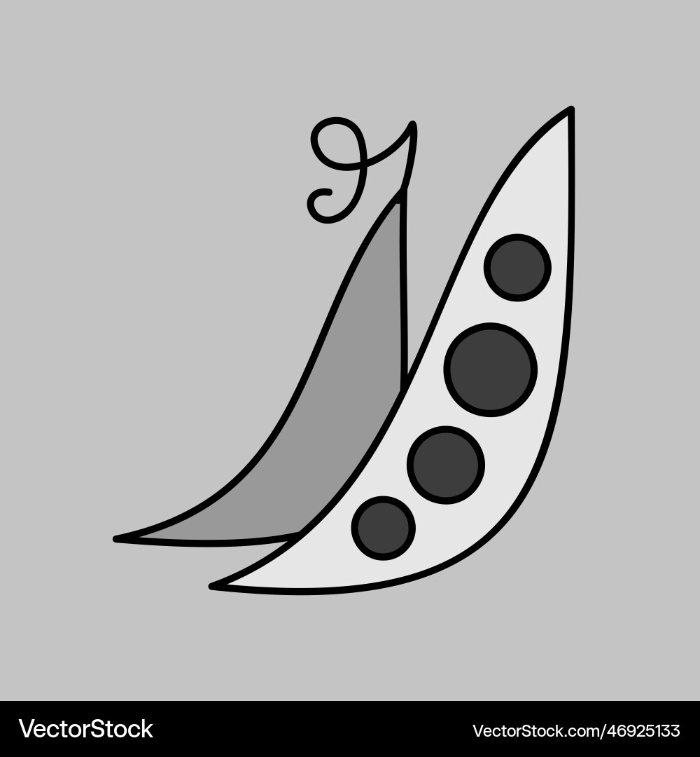 Peas isolated design icon vegetable sign Vector Image