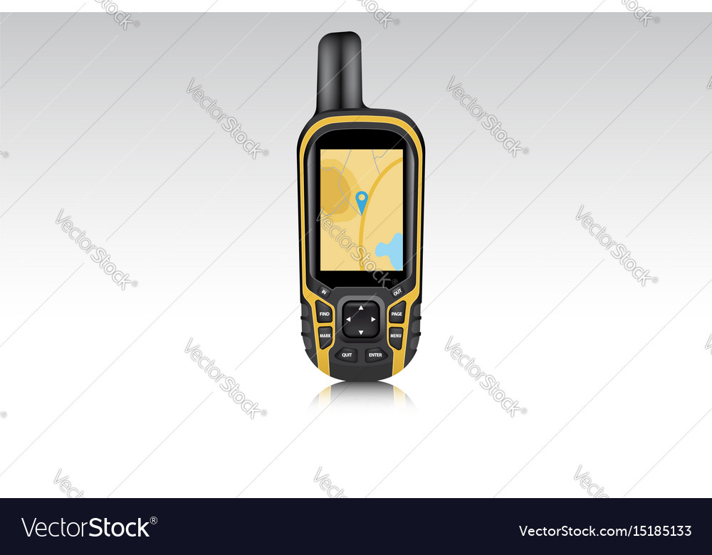Realistic gps navigator device Royalty Free Vector Image Realistic gps navigator device Royalty Free Vector Image