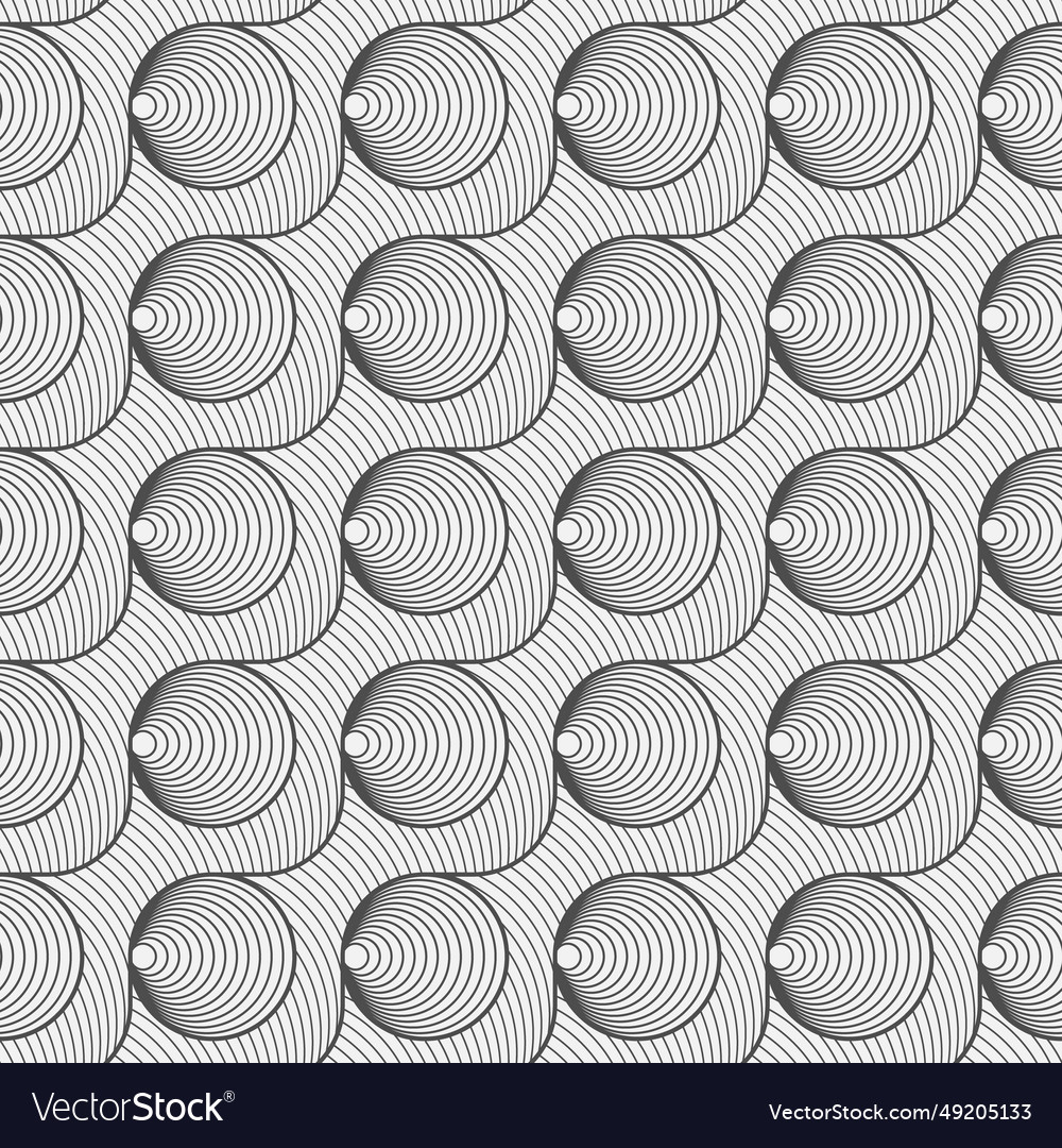 Seamless pattern of circular geometric shapes Vector Image