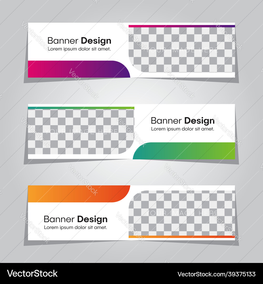 Simple and easy template banner advertising Vector Image