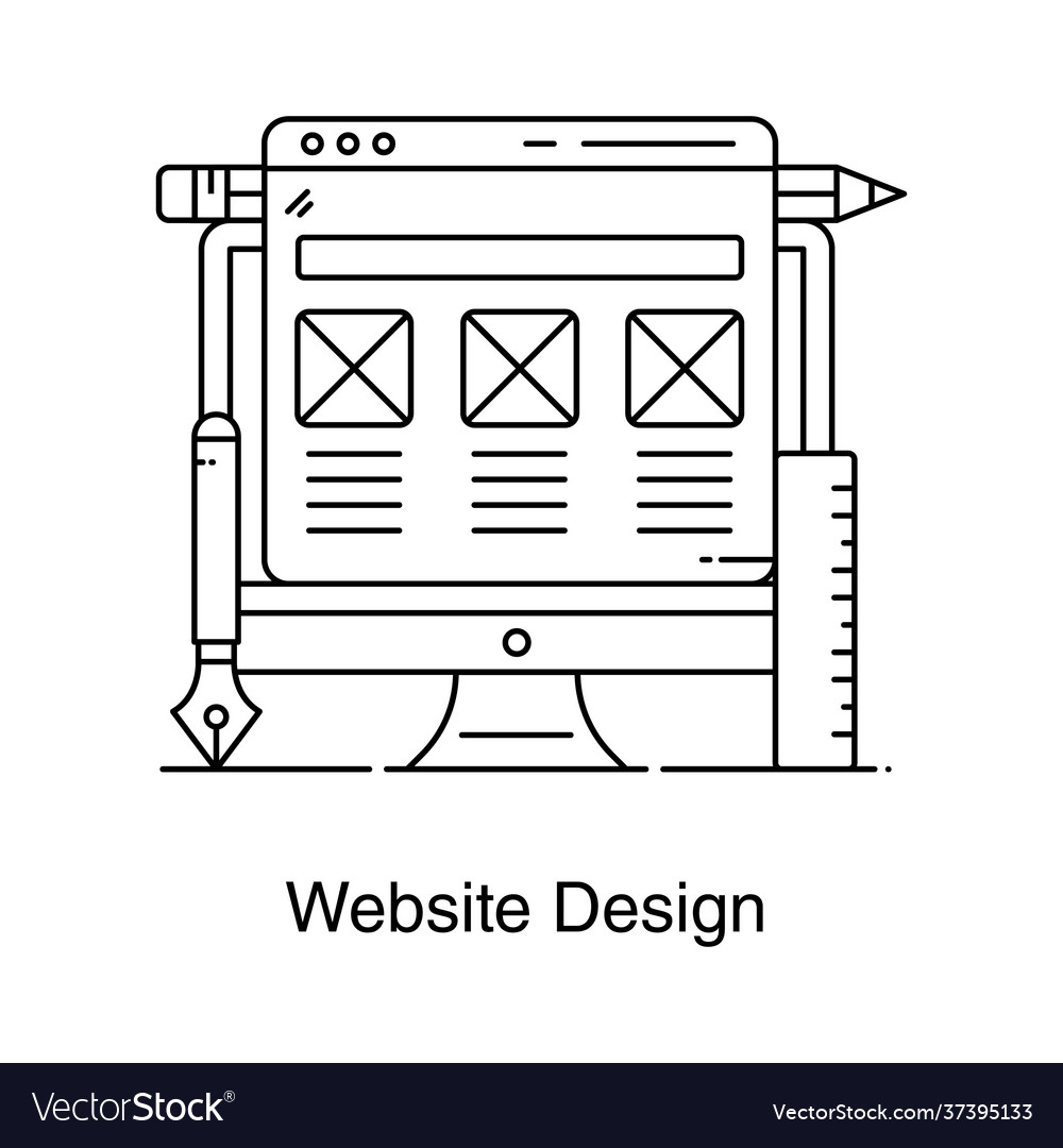 Website design Royalty Free Vector Image - VectorStock
