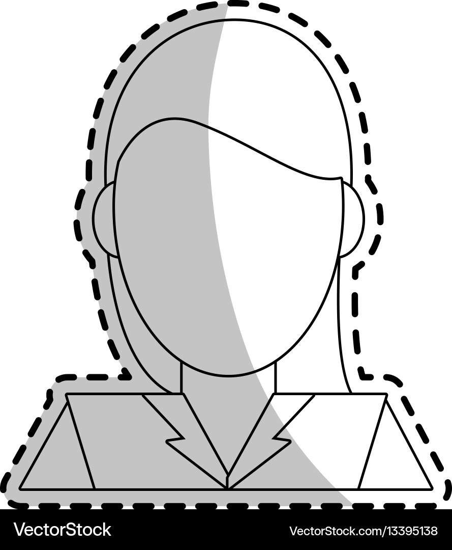 Abstract faceless woman icon image Royalty Free Vector Image