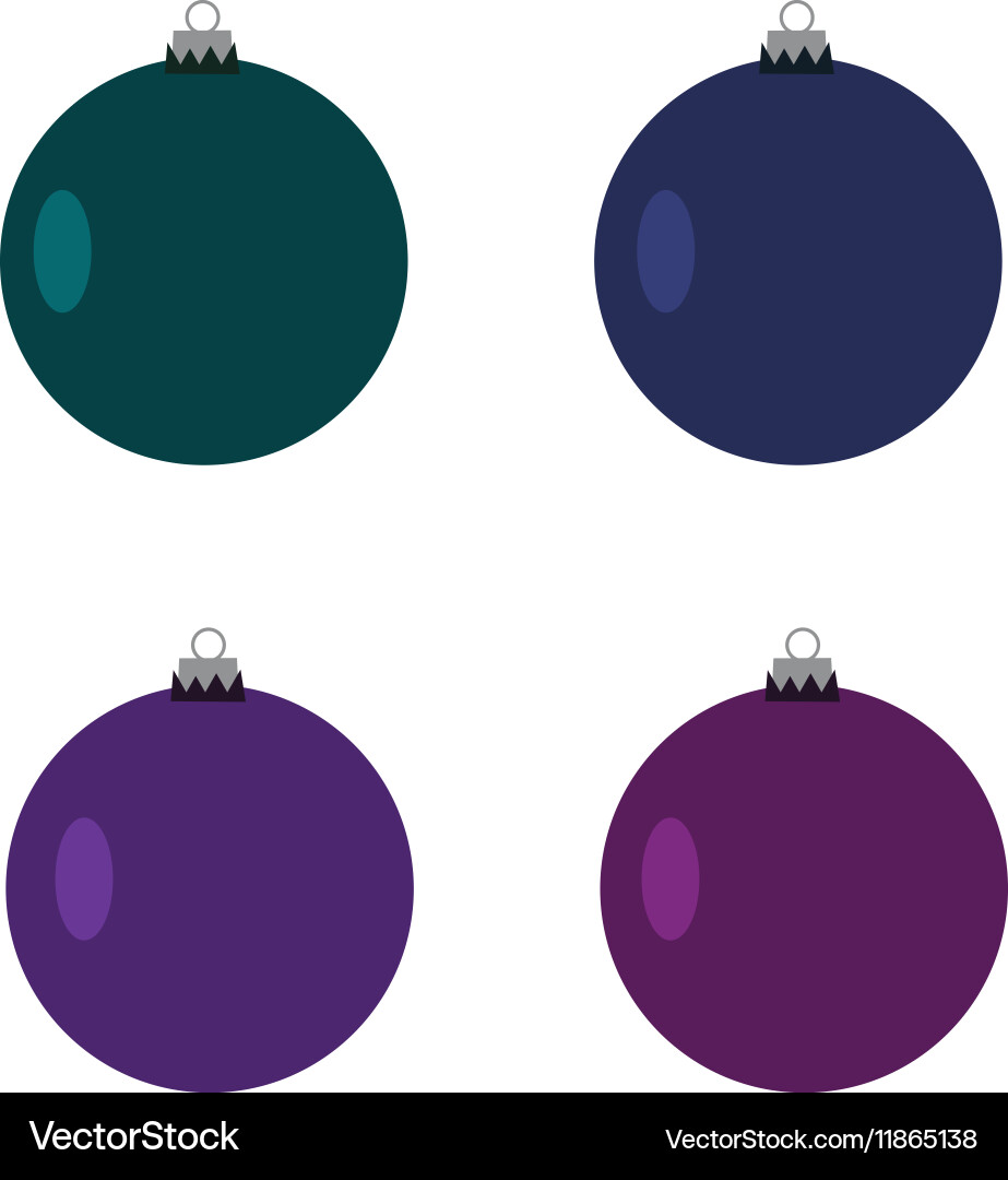 Christmas ball color Royalty Free Vector Image