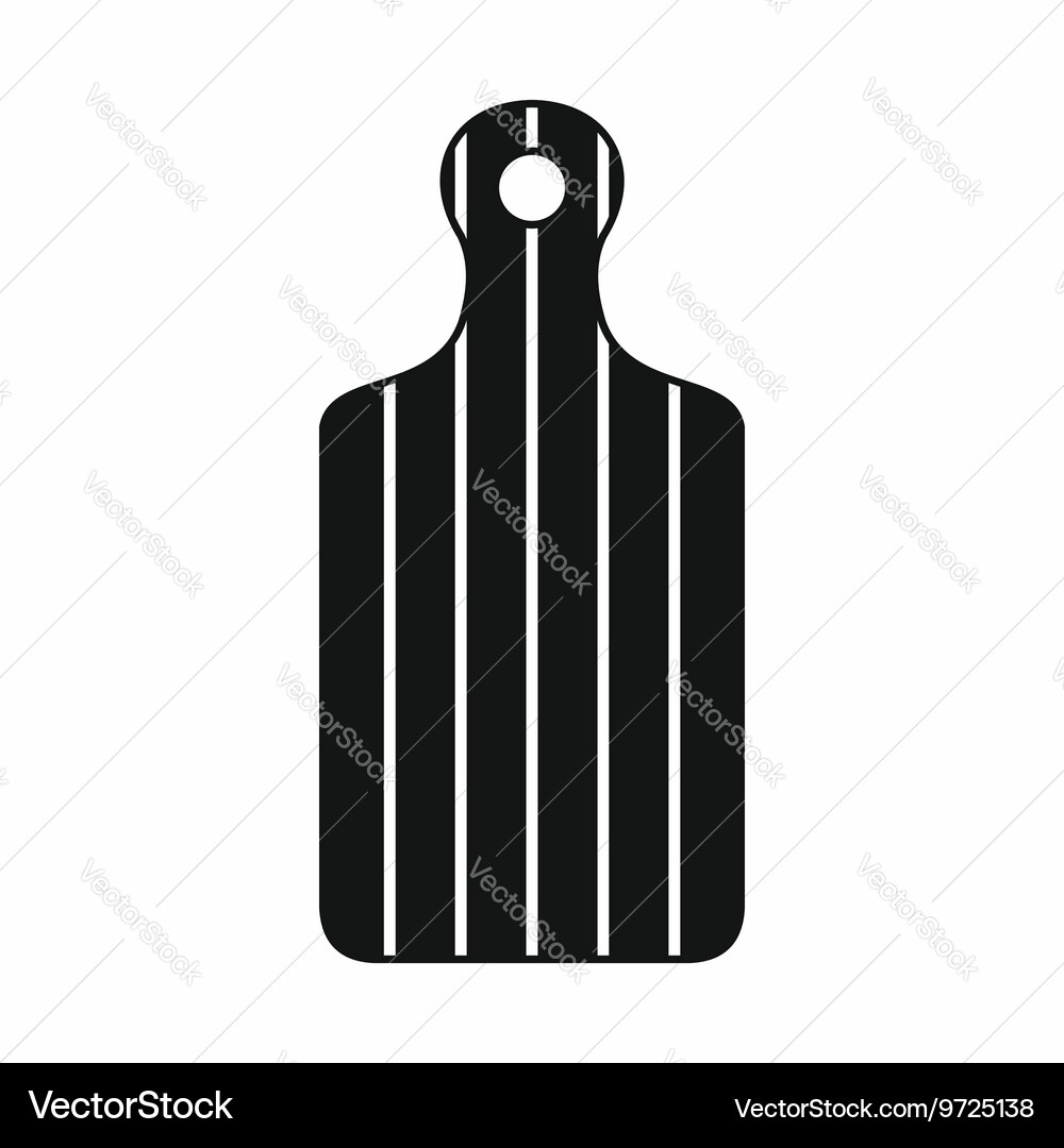 Cutting board icon simple style Royalty Free Vector Image