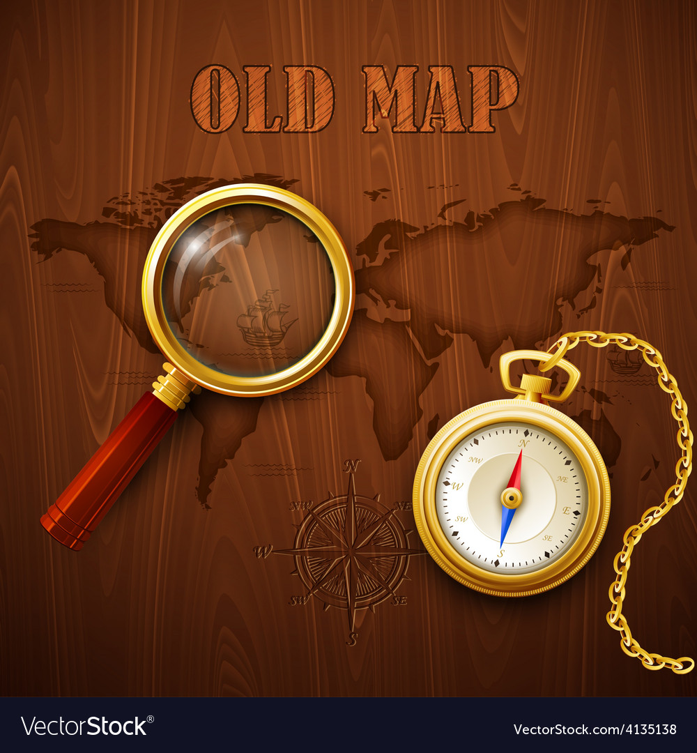Old map Royalty Free Vector Image - VectorStock