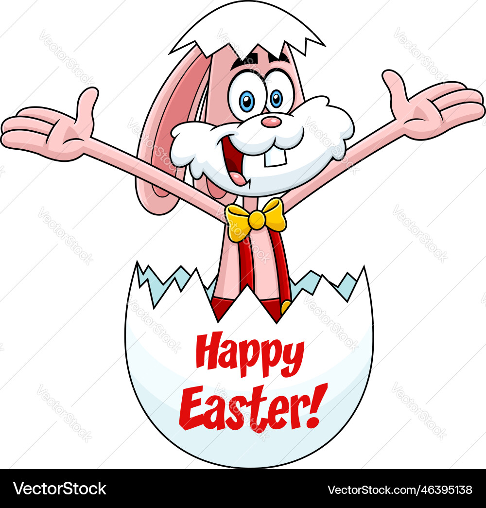 Surprise rabbit cartoon character Royalty Free Vector Image