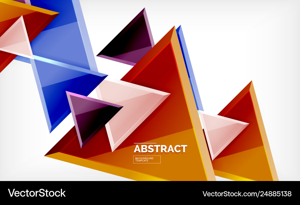 Tech futuristic geometric 3d shapes minimal Vector Image