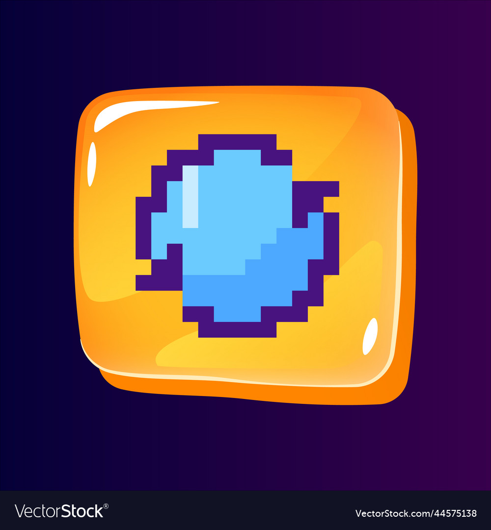 Update installation glossy ui button Royalty Free Vector