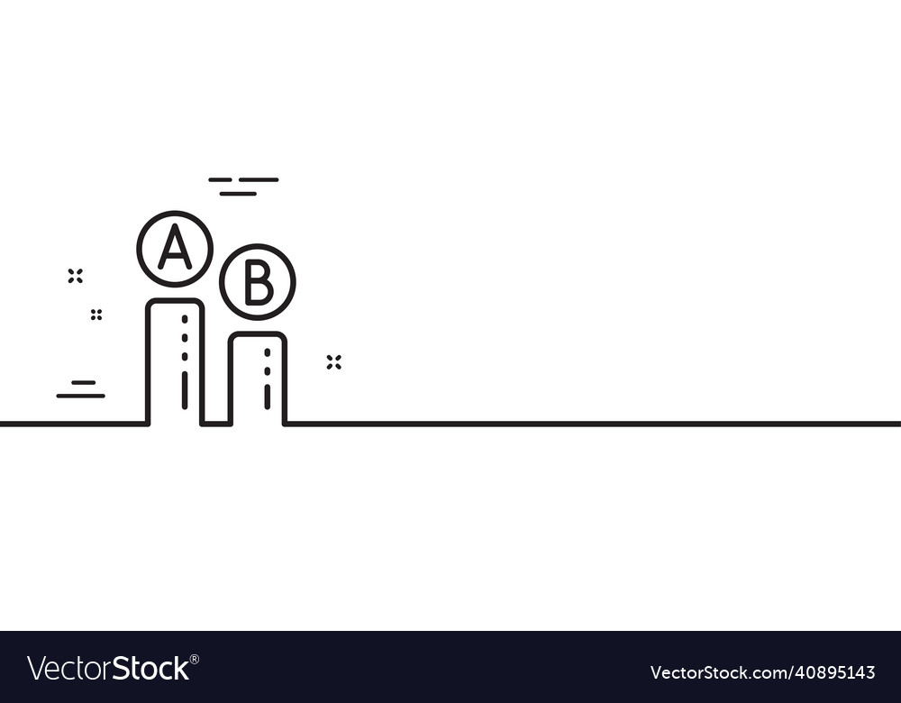 Ab testing line icon ui test chart sign minimal Vector Image Ab testing line icon ui test chart sign minimal Vector Image