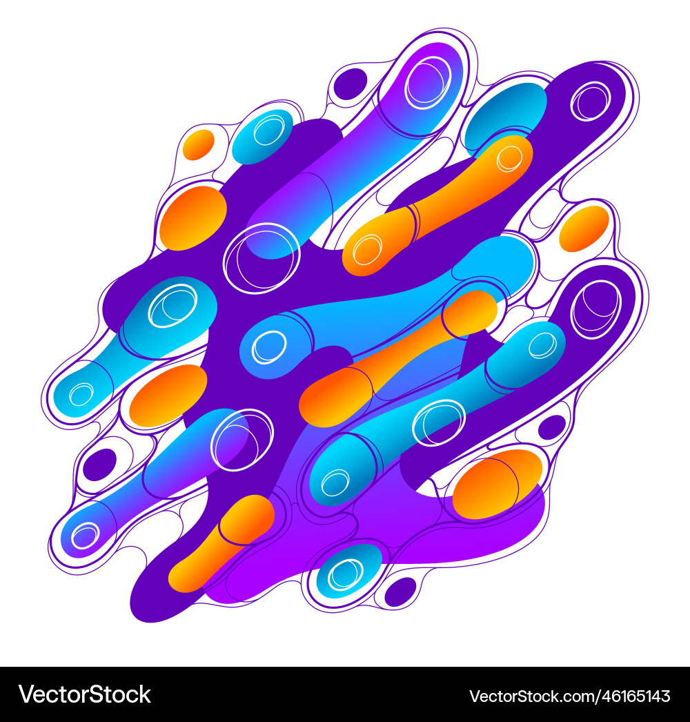Abstract colorful lava fluids bubble gradients Vector Image