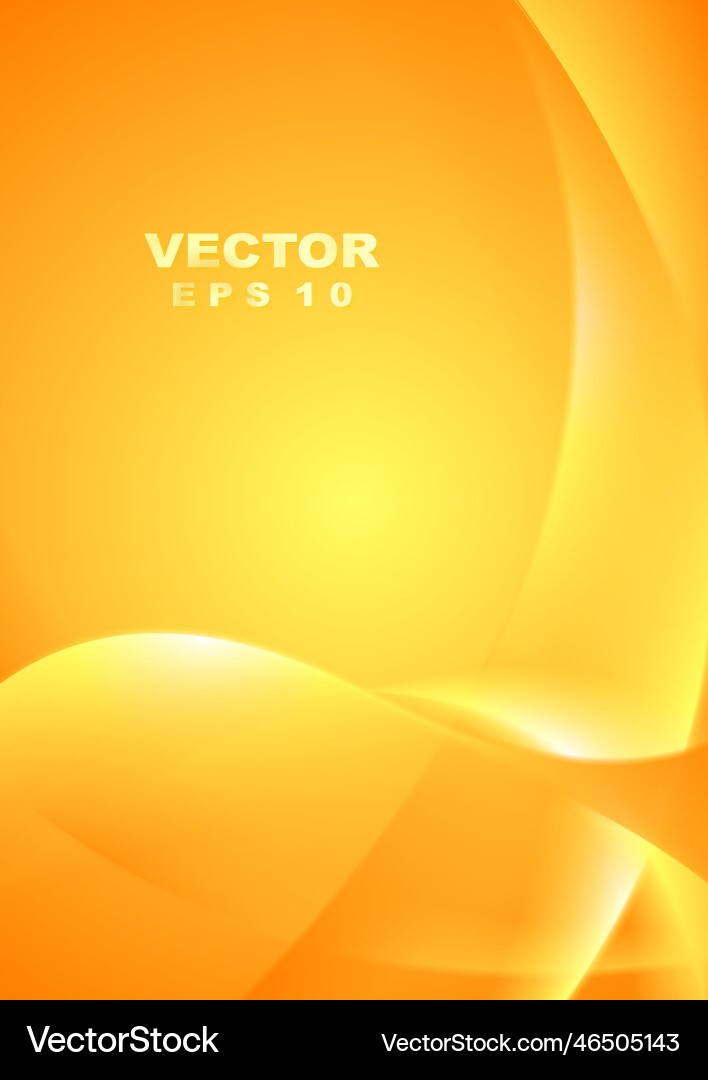 Bright yellow orange waves background Royalty Free Vector