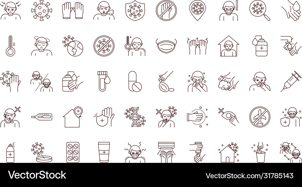 Covid19 19 coronavirus prevention spread outbreak Vector Image