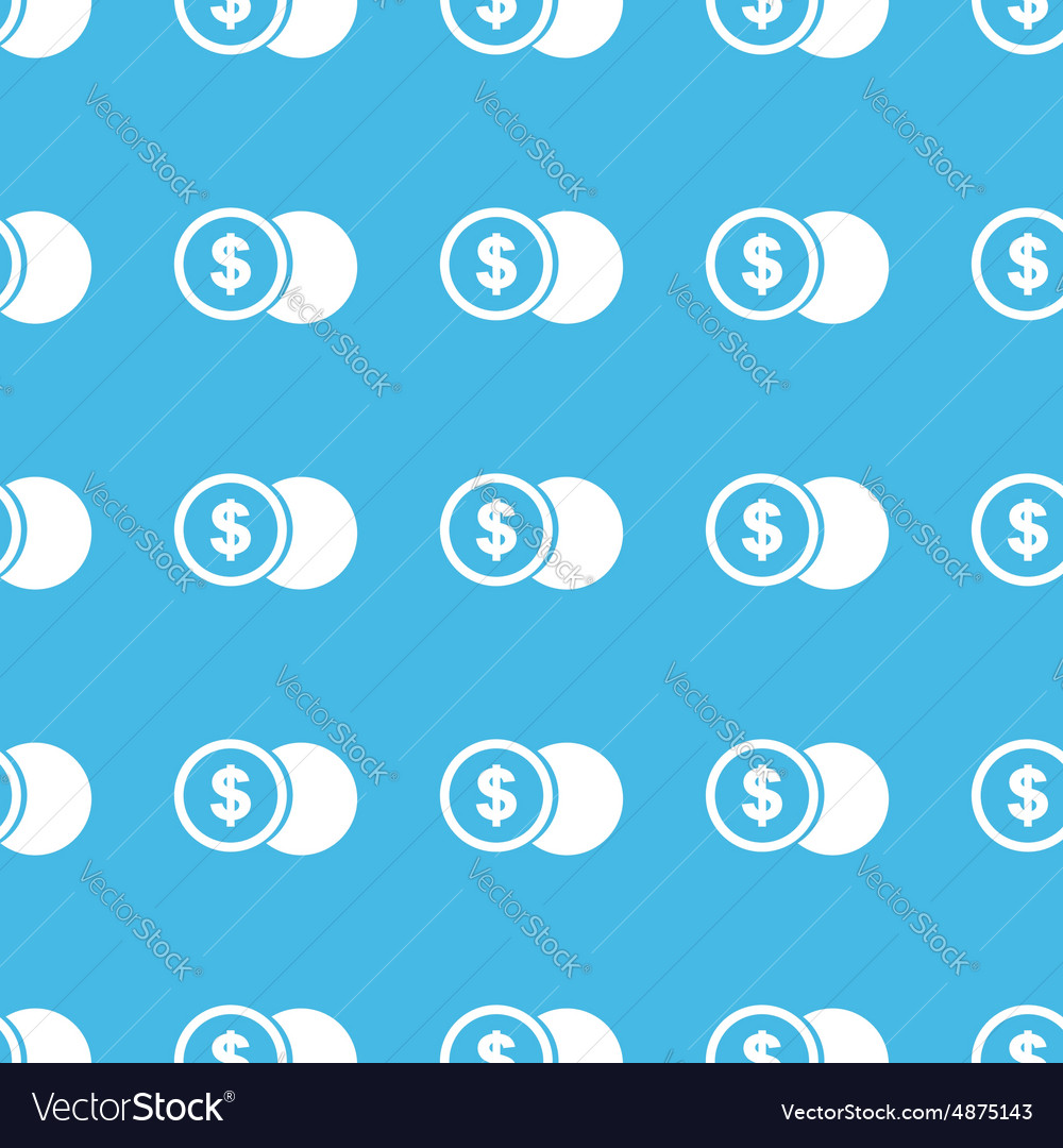 Dollar coin straight pattern Royalty Free Vector Image