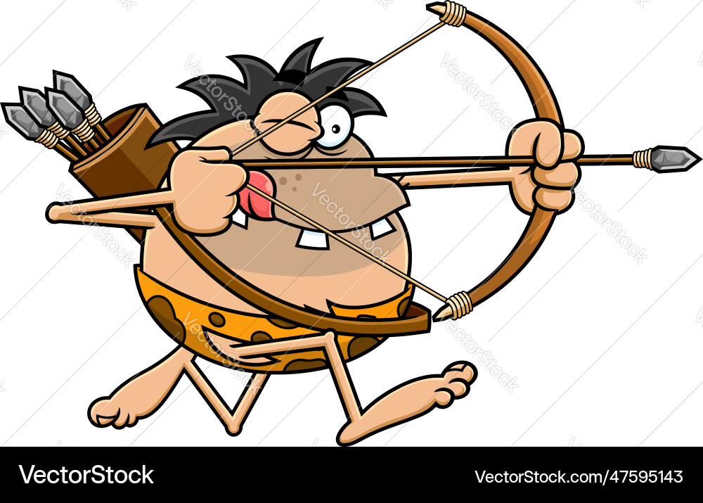 Funny caveman cartoon character Royalty Free Vector Image