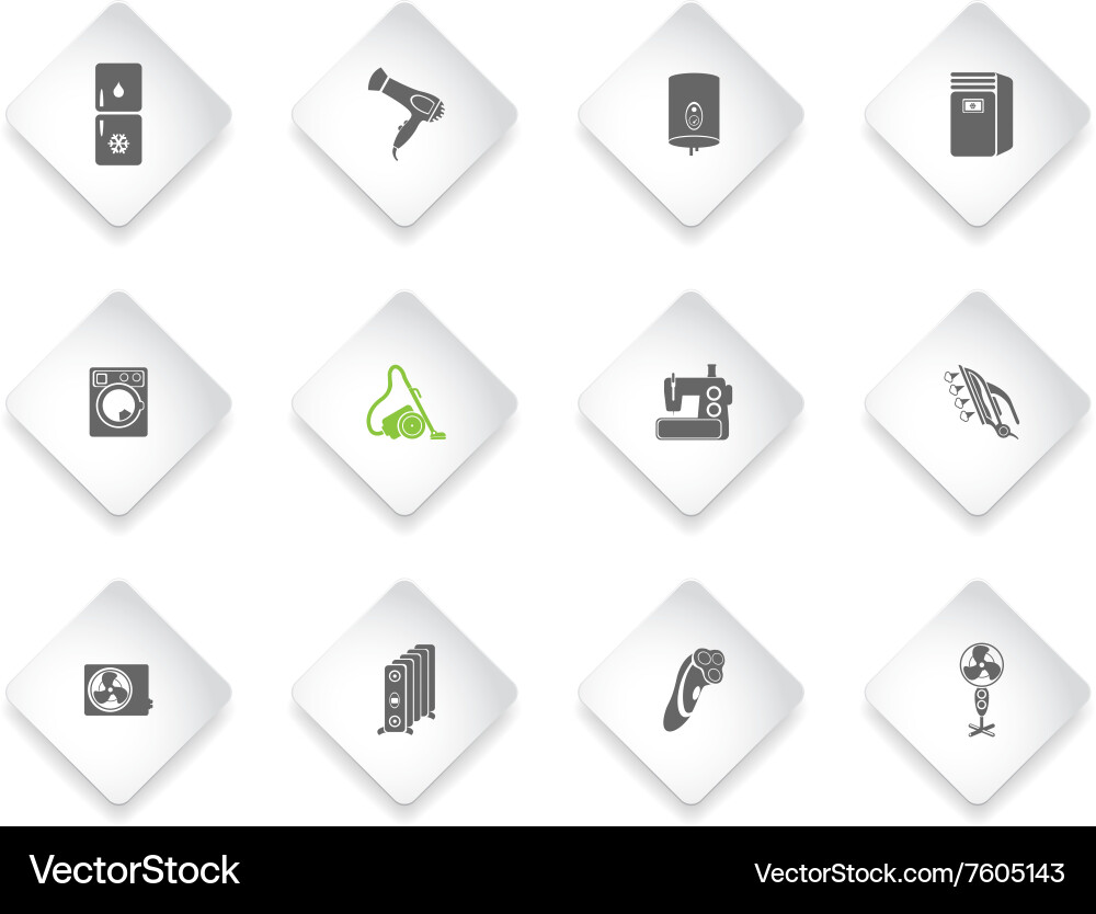 Home applicances simply icons Royalty Free Vector Image