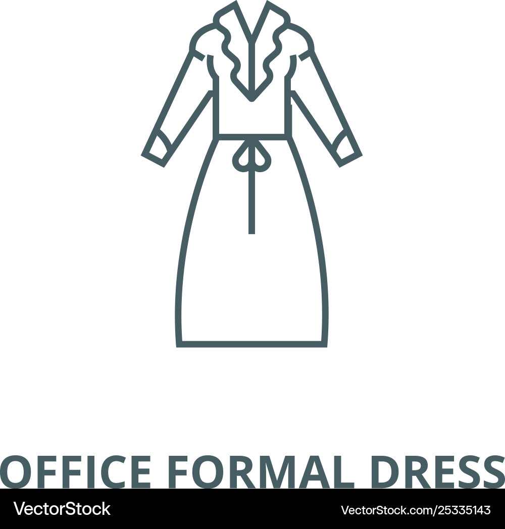 Office formal dress line icon linear Royalty Free Vector
