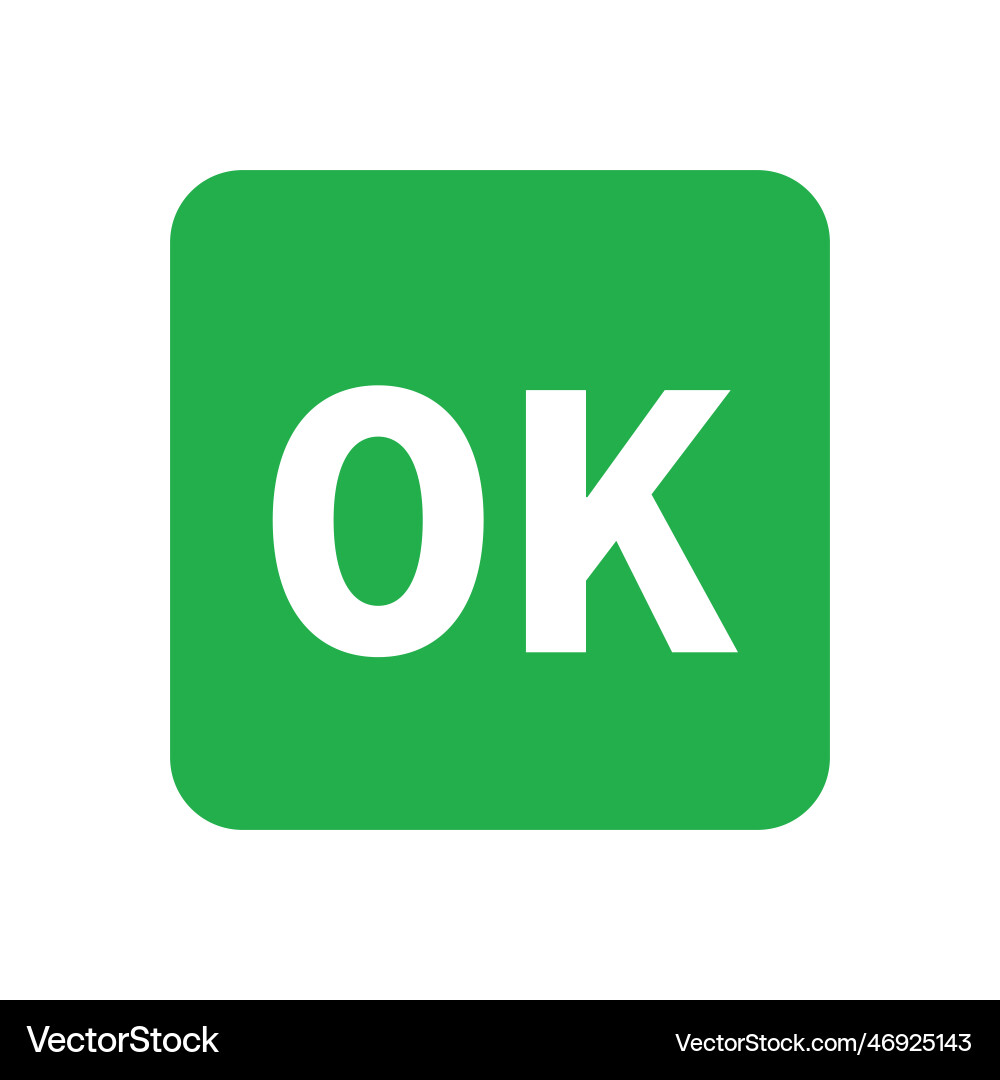 Ok sign icon or decision icon Royalty Free Vector Image