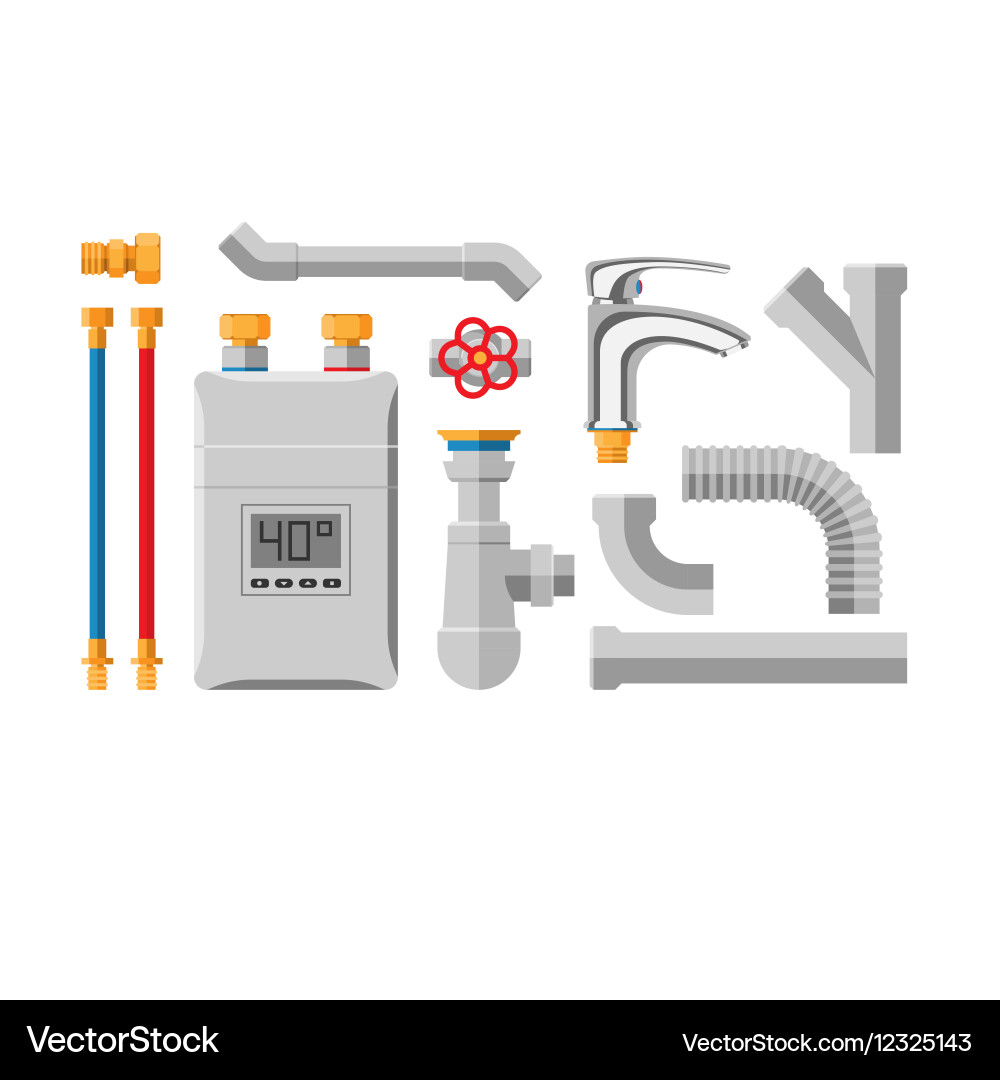 Pipes icons isolated Royalty Free Vector Image