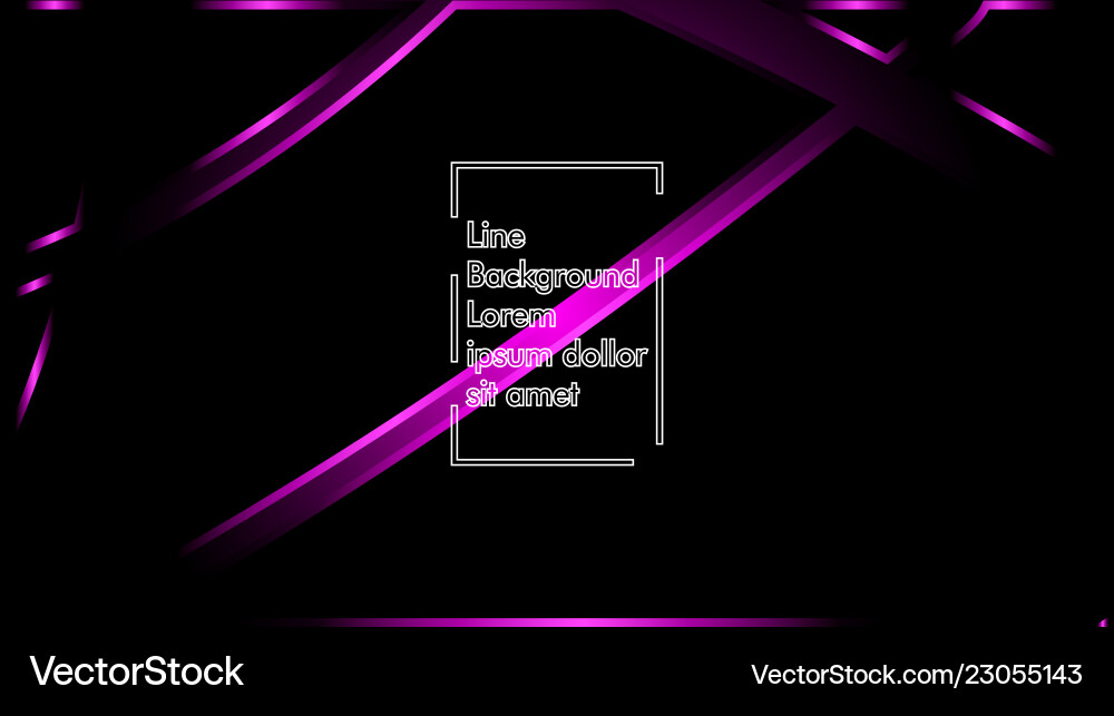 Purple ribbon wave on a black background layout Vector Image