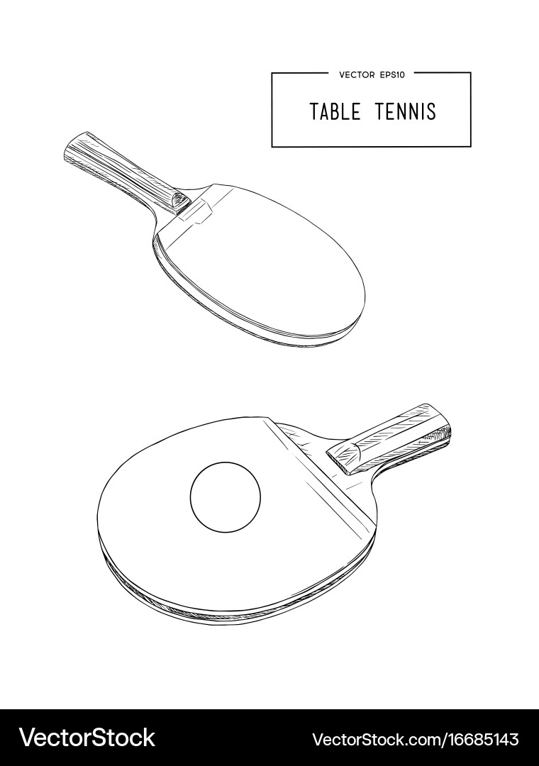 Two rackets for playing table tennis Royalty Free Vector