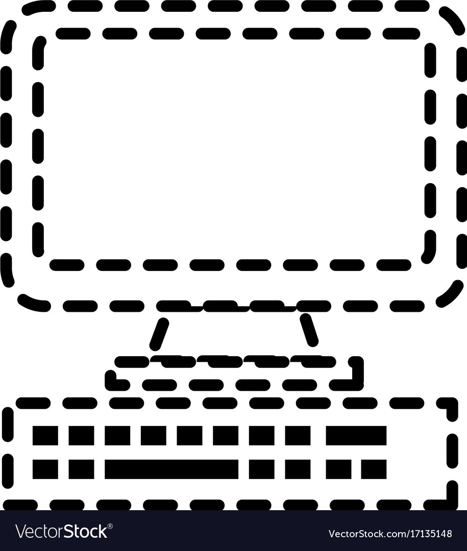 Dotted shape computer electronic technology Vector Image