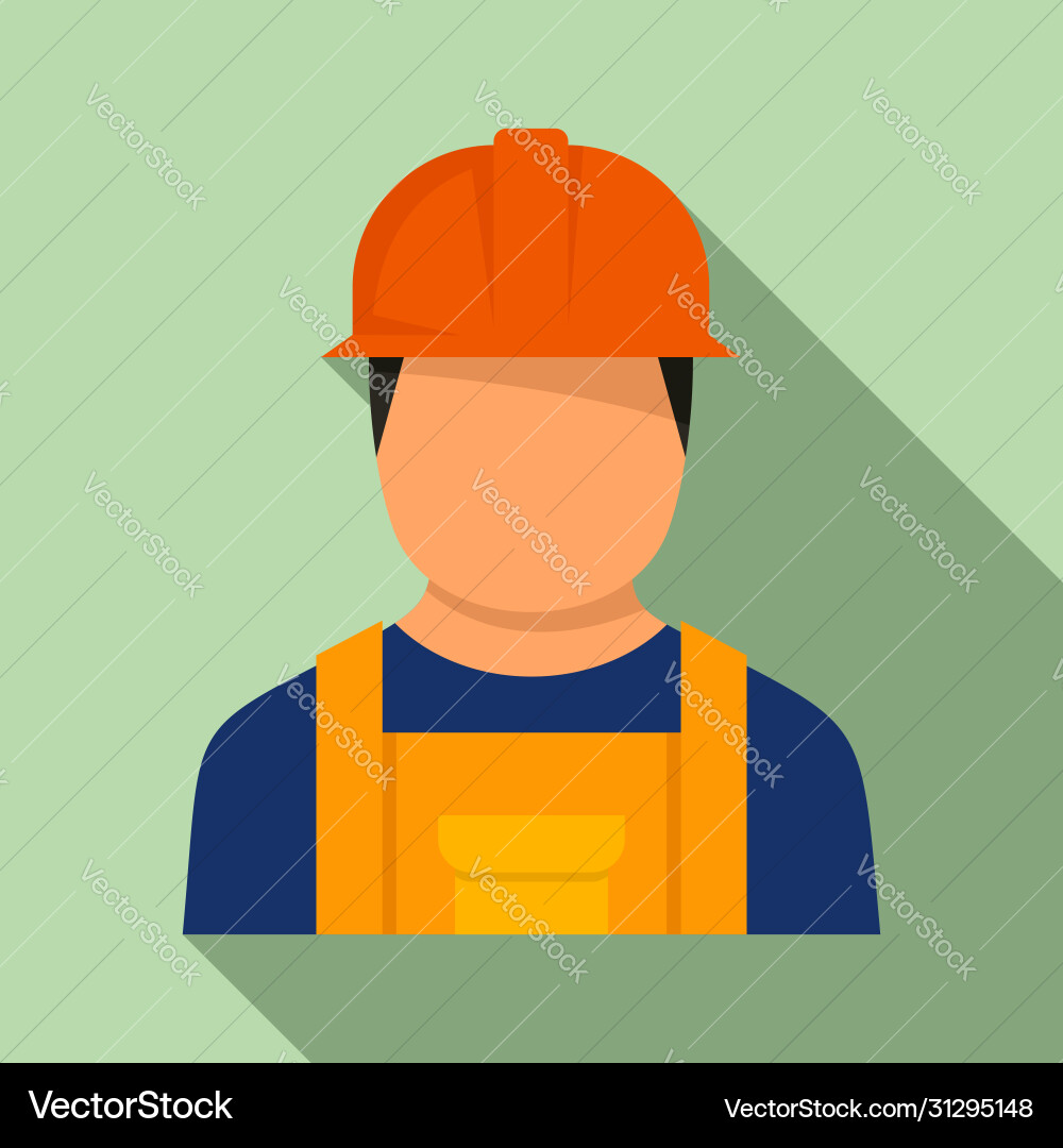 Electrician man icon flat style Royalty Free Vector Image