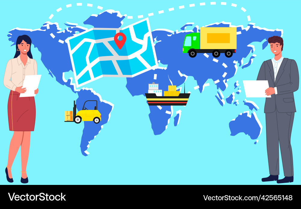 Logistics worldwide international shipment Vector Image