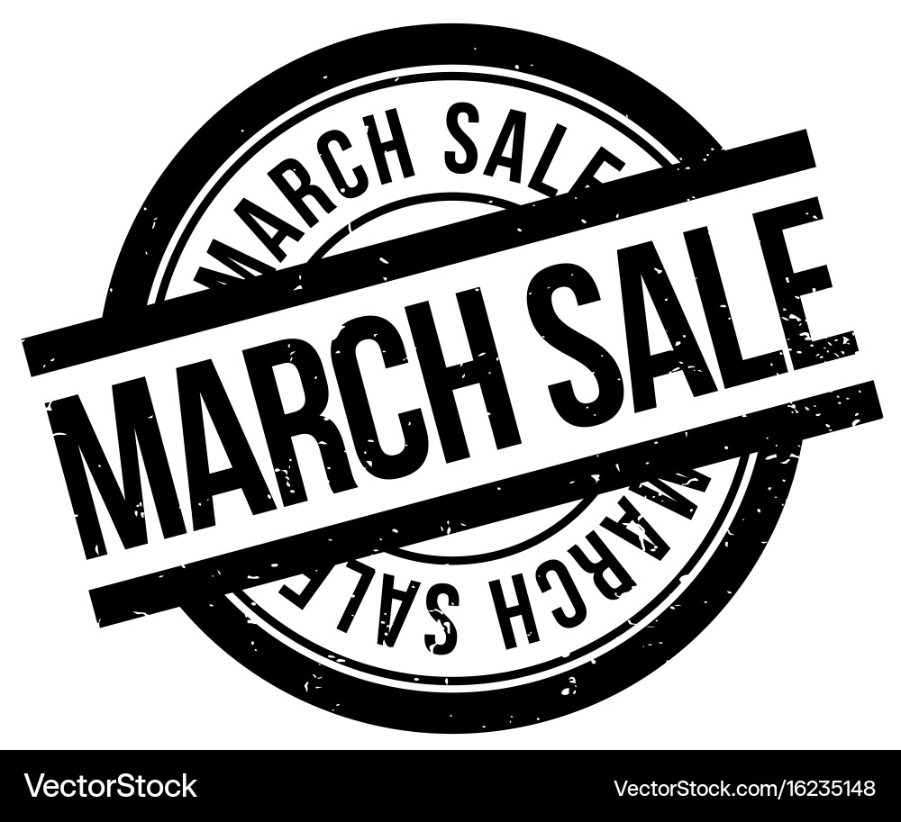 March sale rubber stamp Royalty Free Vector Image