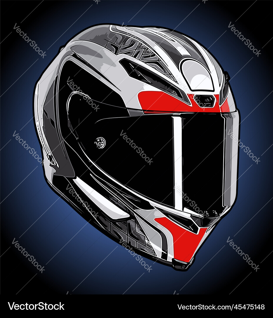 Motorbike helmet template for design needs Vector Image