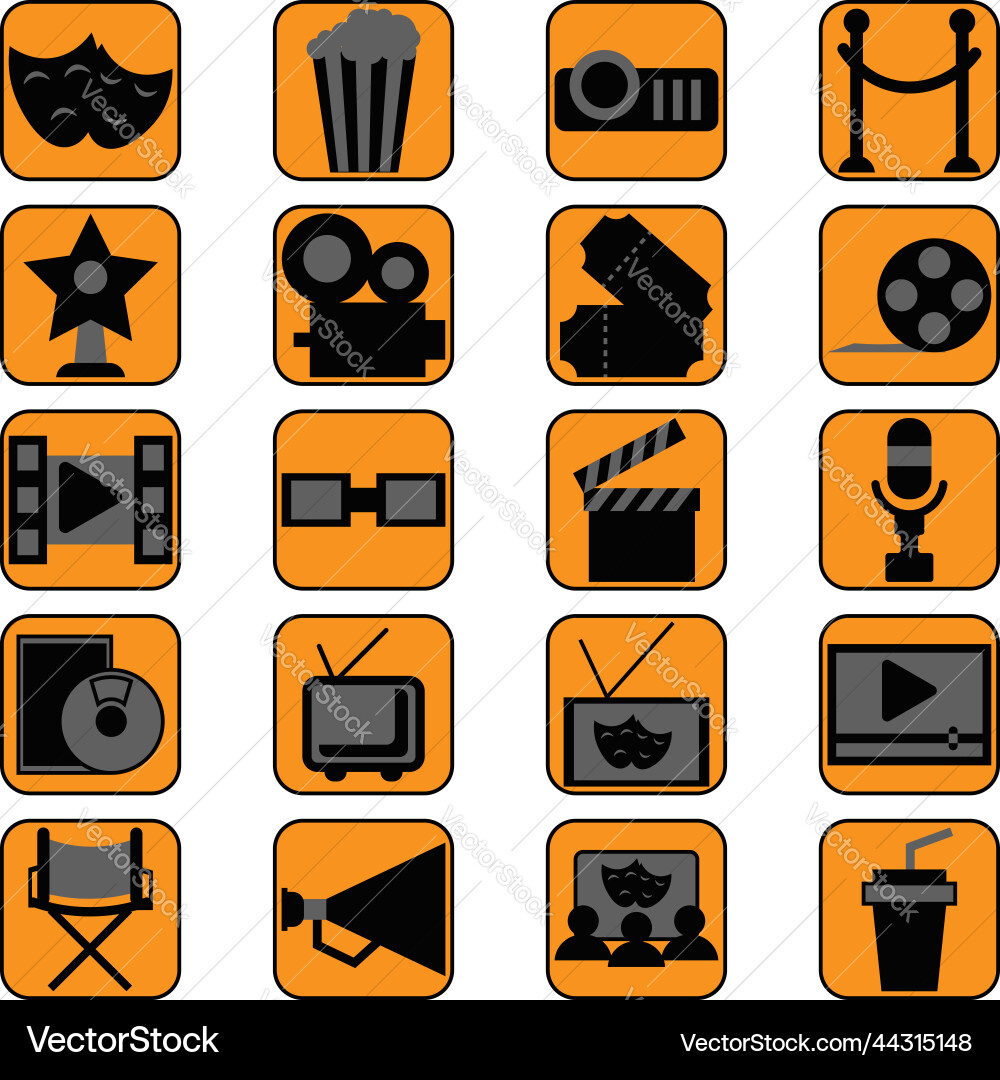 Movie time on a white background Royalty Free Vector Image