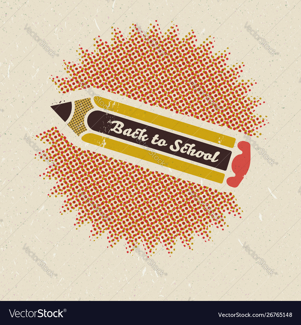 Pencil back to school Royalty Free Vector Image