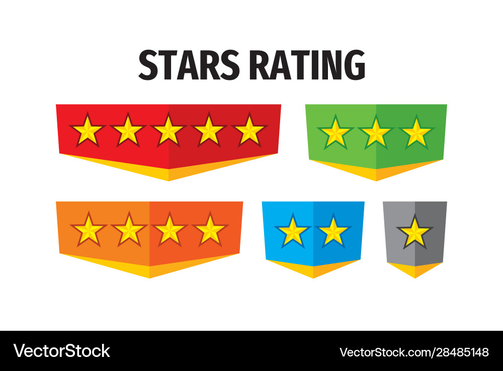 Stars rating - concept badges design Royalty Free Vector
