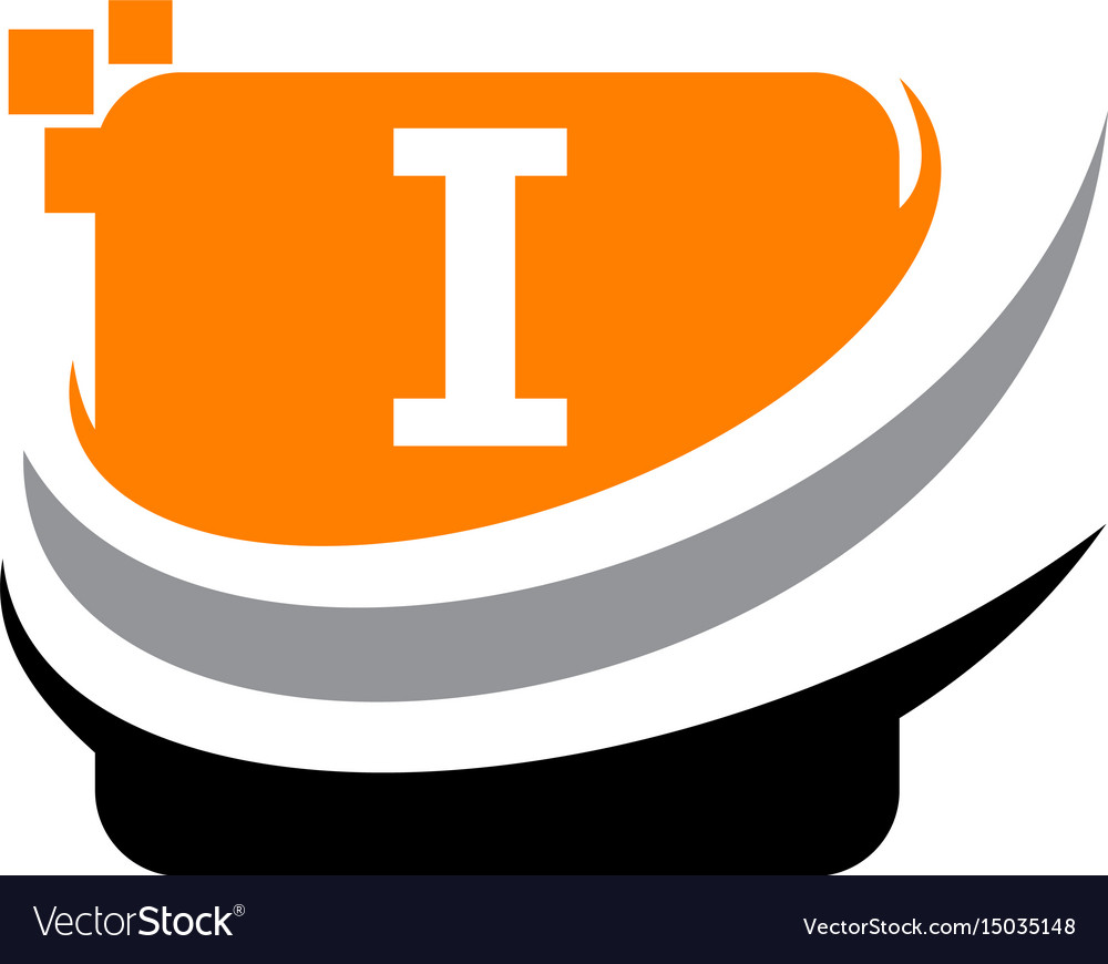 Technology motion synergy initial i Royalty Free Vector