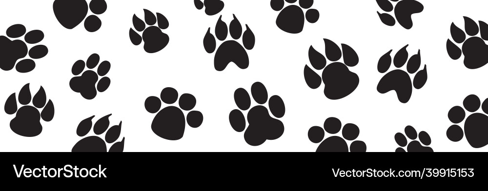 Dog paws seamless pattern eps Royalty Free Vector Image